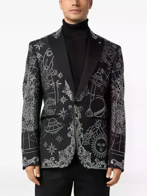 Philipp Plein Zodiac Rhinestone-embellished Blazer