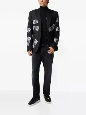 Philipp Plein Strass-embellished Dollars Blazer