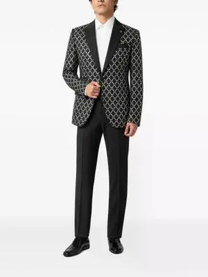 Philipp Plein Blazer All-over Strass Baguettes - Black
