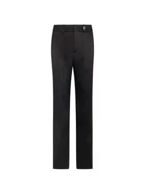 Philipp Plein Straight-leg Satin Trousers - Black