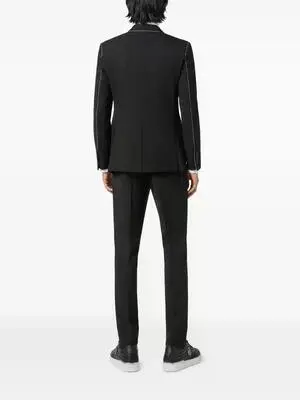 Philipp Plein Chinos Trousers Contrast Stitching - Black