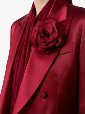 Philipp Plein Double-breasted Floral-appliqué Blazer