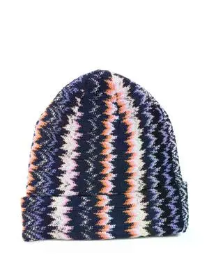 Missoni Zigzag Beanie Hat - Blue