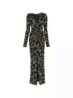 MIRON Embellished Ruched Dress - Black