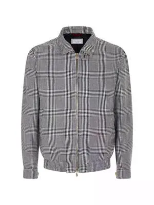 Brunello Cucinelli Prince Of Wales Houndstooth Shirt Jacket