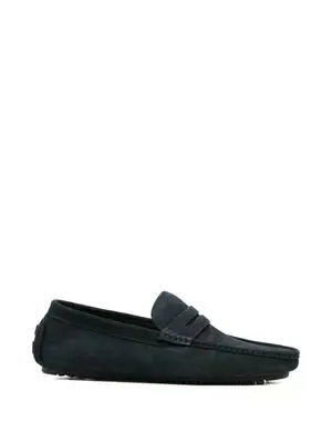 SERGIO MORETTI FIRENZE Suede Penny Loafers - Blue