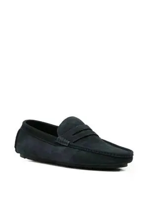 SERGIO MORETTI FIRENZE Suede Penny Loafers
