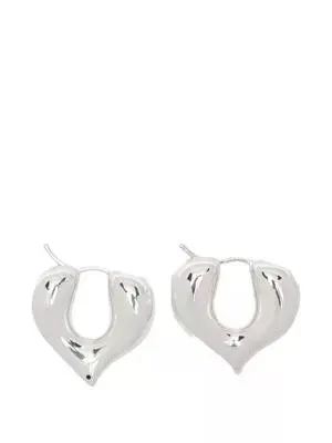 MISSOMA Molten Heart Hoop Earrings - Silver