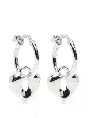 MISSOMA Molten Heart Charm Hoop Earrings