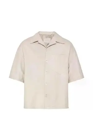 Prada Button-up Short-sleeve Shirt - Neutrals