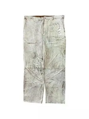 PALY The Realm Painted Suede Jeans - Neutrals