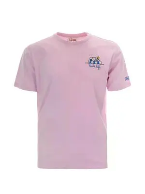 MC2 SAINT BARTH Portofino Slogan-embroidered T-shirt - Pink