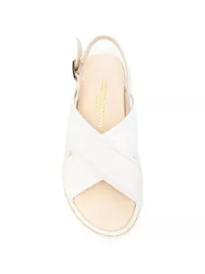 SERGIO MORETTI FIRENZE Crossover Strap Slingback Sandals