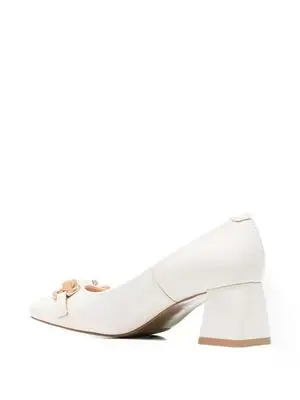 SERGIO MORETTI FIRENZE Horsebit Detail Square-toe Pumps