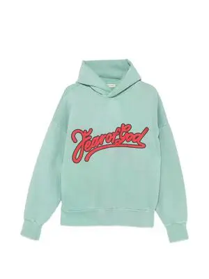Fear Of God Logo-print Hoodie - Green