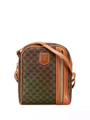 Celine Macadam Coated Canvas Crossbody Bag - Brown