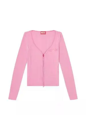 DIESEL® Ribbed-knit Zip-up Cardigan