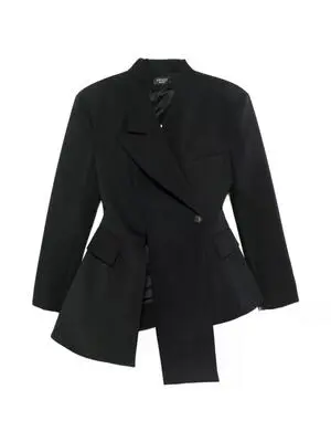A.W.A.K.E. Mode Asymmetric Hem Single-breasted Blazer