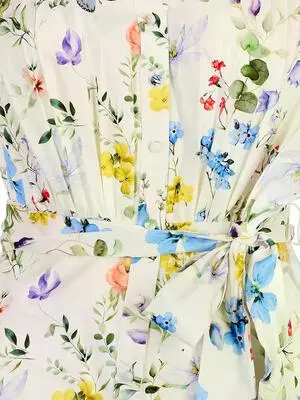 Alice + Olivia Floral Print Belted Dress