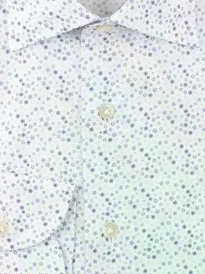 BORRIELLO NAPOLI Floral-print Spread-collar Shirt