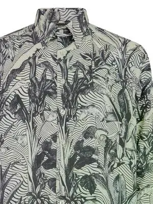 BILLIONAIRE Palm-print Silk Shirt