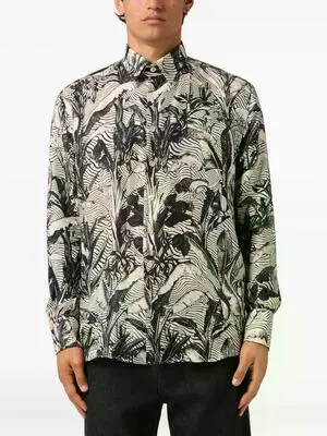 BILLIONAIRE Palms All-over Silk Shirt