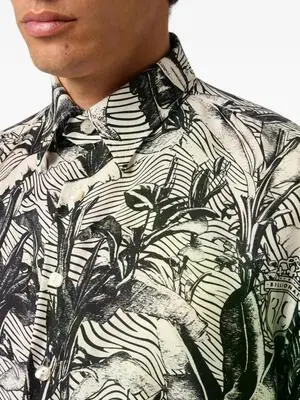 BILLIONAIRE Palms All-over Silk Shirt