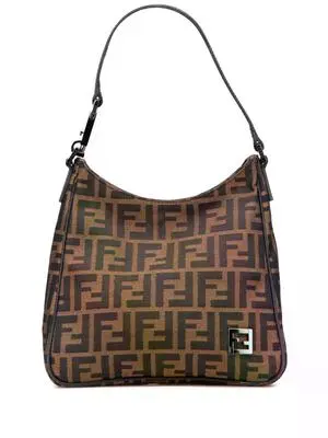 Fendi Zucca Canvas Shoulder Bag - Brown