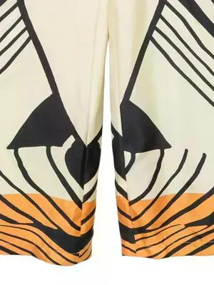 Raquel Diniz Sofia Graphic Print Wide-leg Trousers