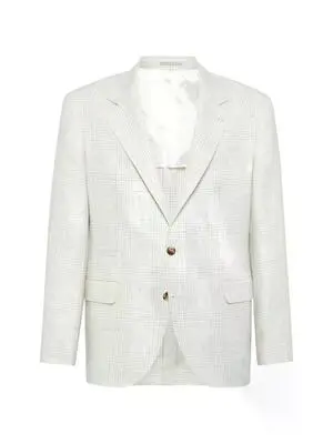 Brunello Cucinelli Check-pattern Notched-lapel Blazer