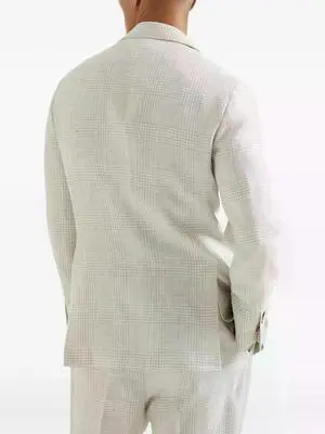 Brunello Cucinelli Check-pattern Notched-lapel Blazer