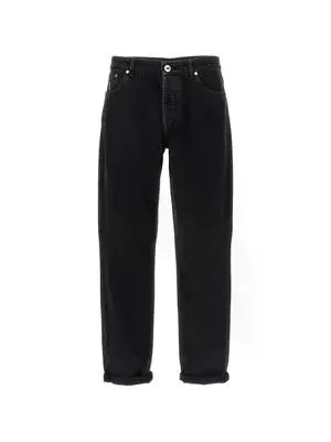 Brunello Cucinelli Logo Patch Jeans - Black