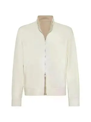 Brunello Cucinelli Cream Beige Zip-up Jacket