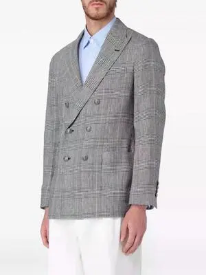 Brunello Cucinelli Plaid Double-breasted Blazer