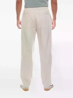Brunello Cucinelli Off-white Slub Texture Drawstring Trousers