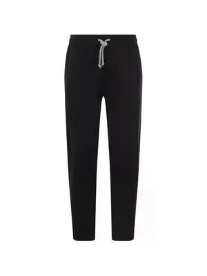 Brunello Cucinelli Drawstring Trousers - Black