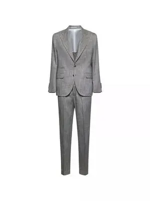 Brunello Cucinelli Peaked-lapel Single-breasted Suit - Grey