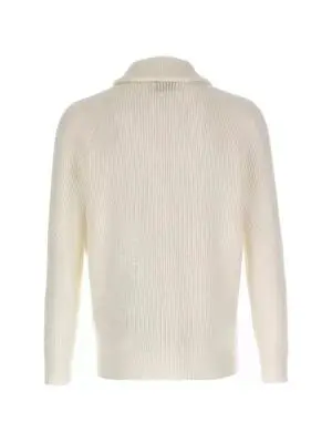 Brunello Cucinelli Ribbed Shawl Collar Cardigan