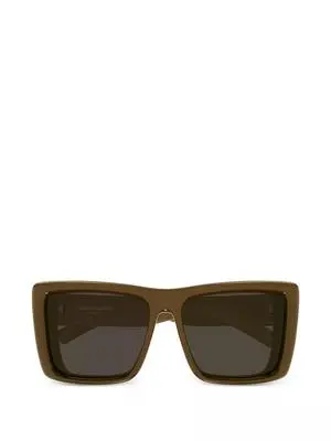 Saint Laurent Howl Rectangle-frame Sunglasses - Brown