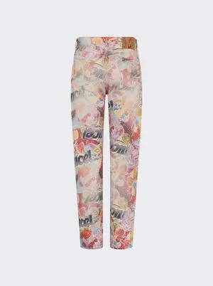 Martine Rose Relaxed Fit Fruit Print Jeans