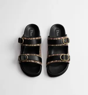 Dior Aqua Sandal With Vintage Gold-finish Buckle
