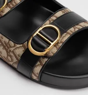 Dior Aqua Sandal With Vintage Gold-finish Buckle