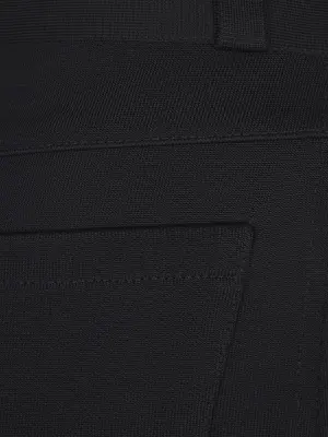 Givenchy High-waist Satin-finish Flared Trousers With Hidden Closure