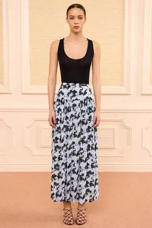 Ulla Johnson Blanche Jersey Skirt With Shibori Print
