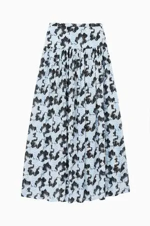Ulla Johnson Blanche Jersey Skirt With Shibori Print