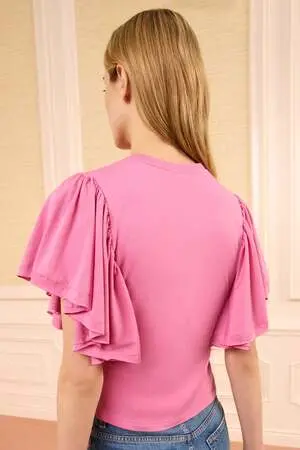Ulla Johnson Cordelia Cotton Top - Petunia