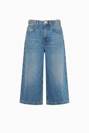 Ulla Johnson Rowan Denim Culotte - Danube