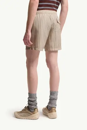 Moncler Striped Drawstring Swim Shorts