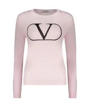 Valentino Garavani Vlogo Signature Crewneck Ribbed Jumper