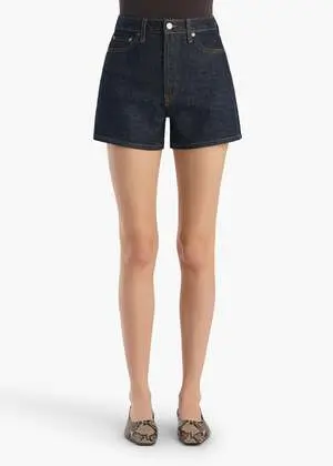 Khaite Danya High-waisted Denim Shorts - Benson